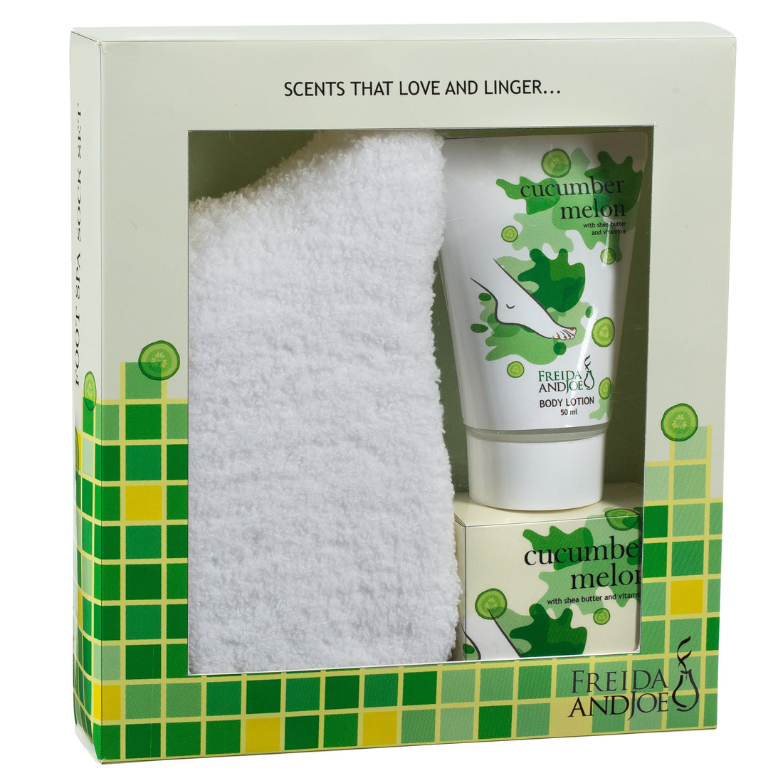 Cucumber Melon Foot Spa Gift Set in with Soft Plush Socks by Freida and ...