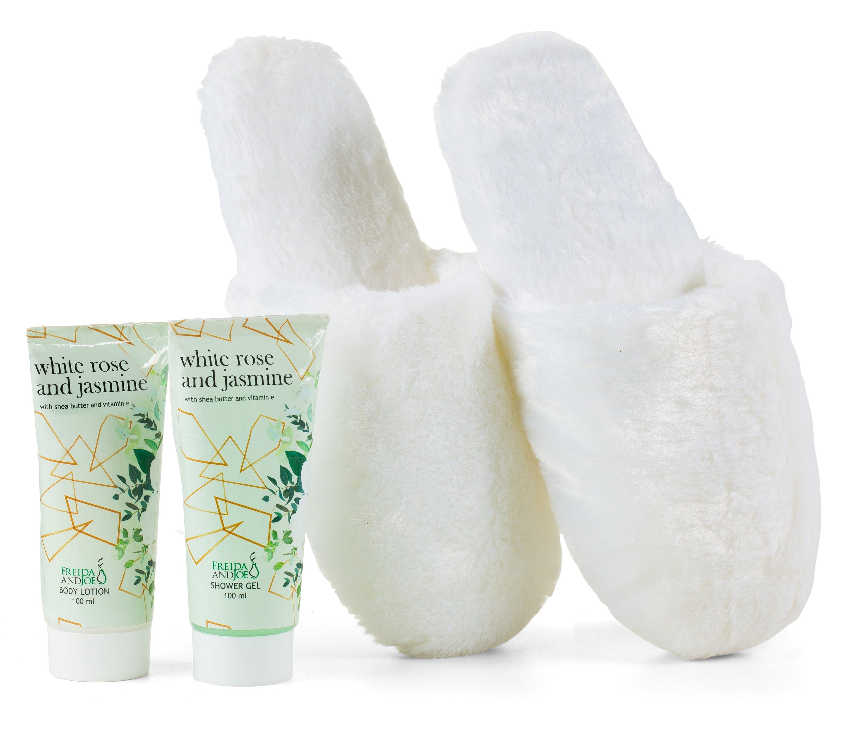 Bath Spa Slippers Set in White Rose Jasmine Fragrance by Freida and Joe ...